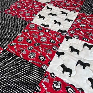 Georgia Bulldogs Quilt - Etsy