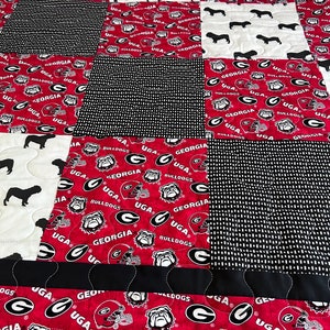 Georgia Bulldogs Quilt - Etsy
