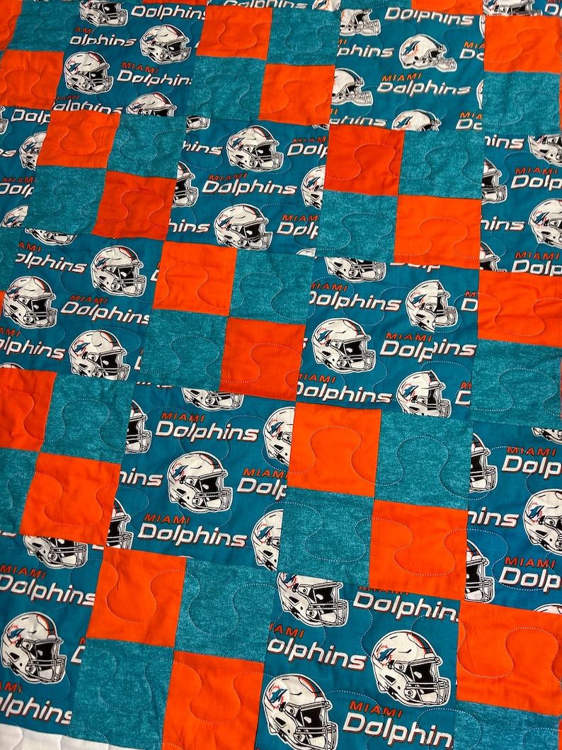 Miami Dolphins Quilt - Etsy
