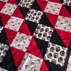 Georgia Bulldogs Quilt - Etsy