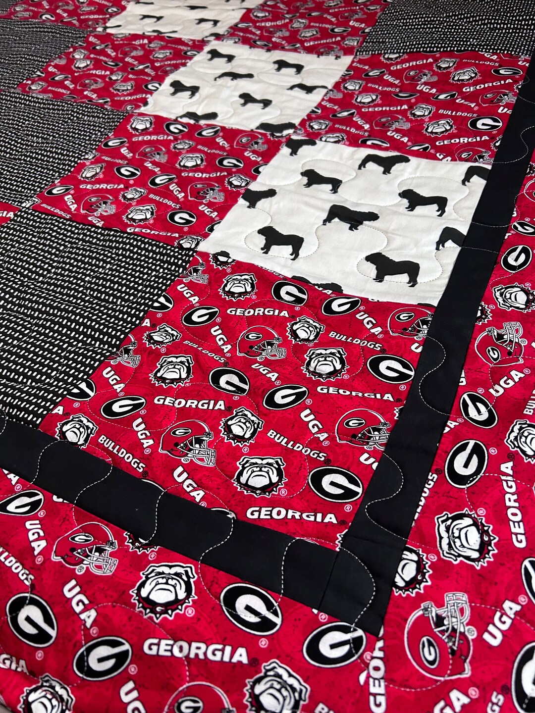 Georgia Bulldogs Quilt - Etsy