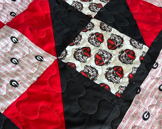 Georgia Bulldogs Quilt - Etsy