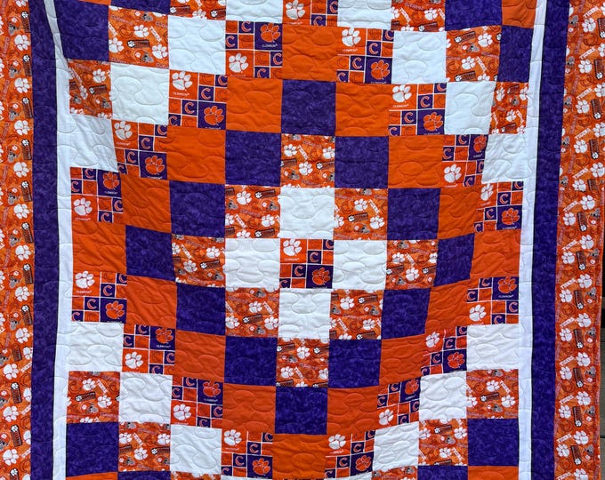 Clemson Tigers Quilt - Etsy