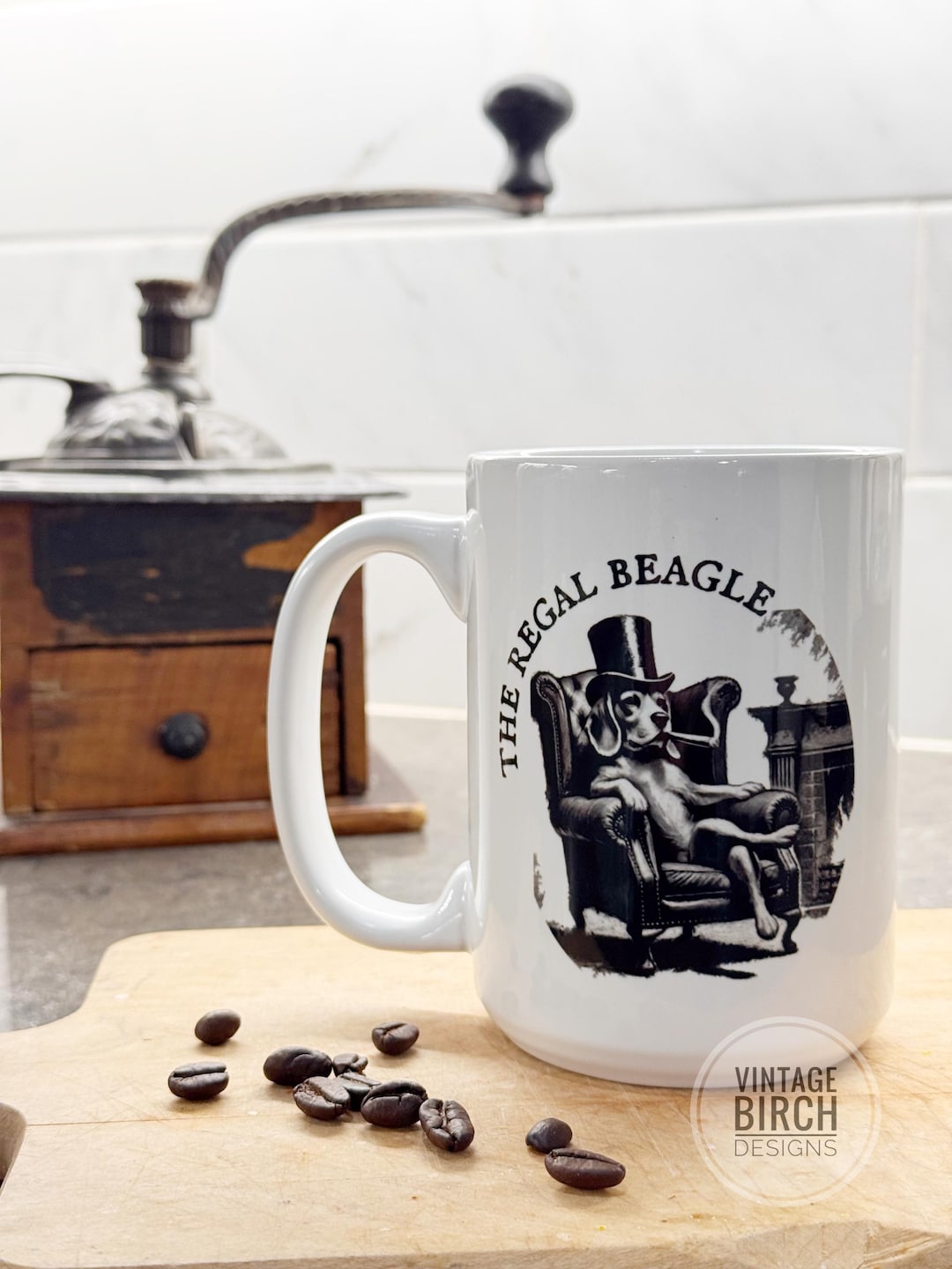 The Regal Beagle Funny Dog Coffee Mug 15 Oz - Fancy Dog - Etsy