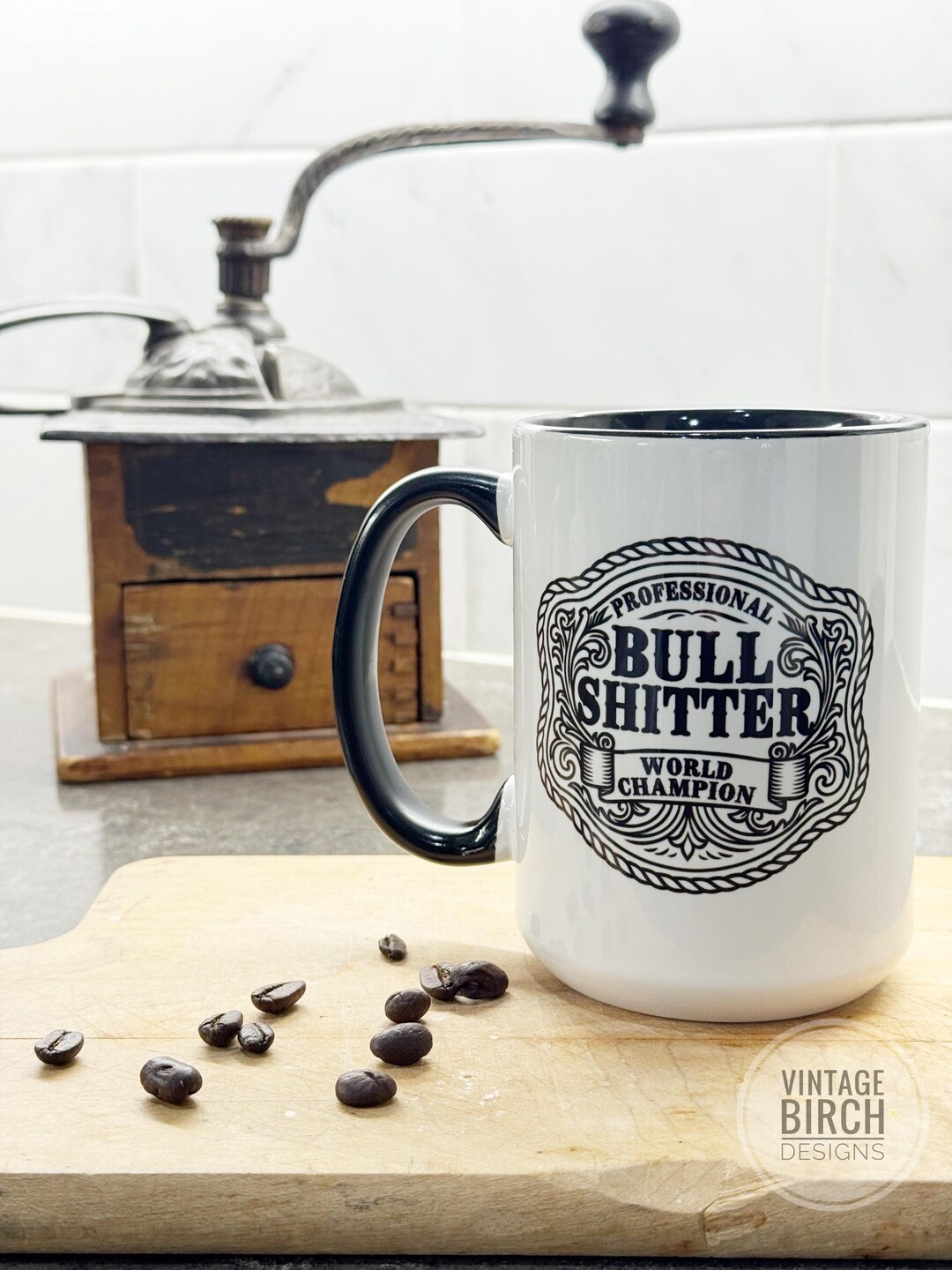 Professional Bull Shitter World Champion 15 Oz Coffee Mug - Funny Rodeo ...