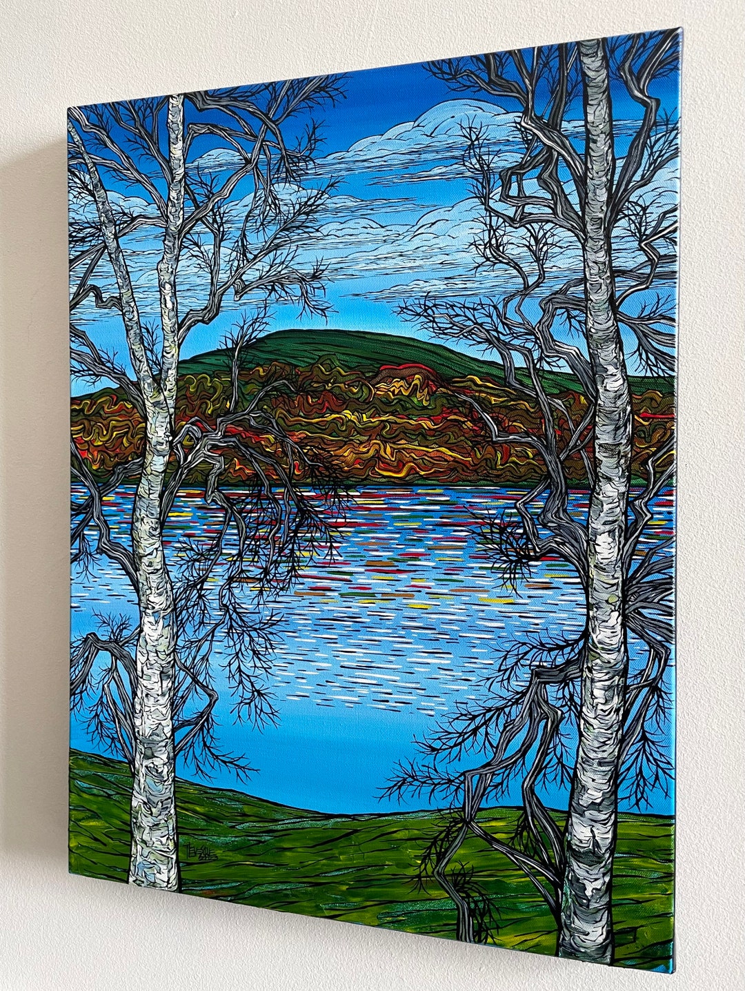 18x24” the Berkshires Lake Mahkeenac Stockbridge Bowl Massachusetts New ...