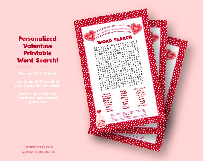 Valentine Card, Printable Valentine Card,valentines Day Printable,class ...