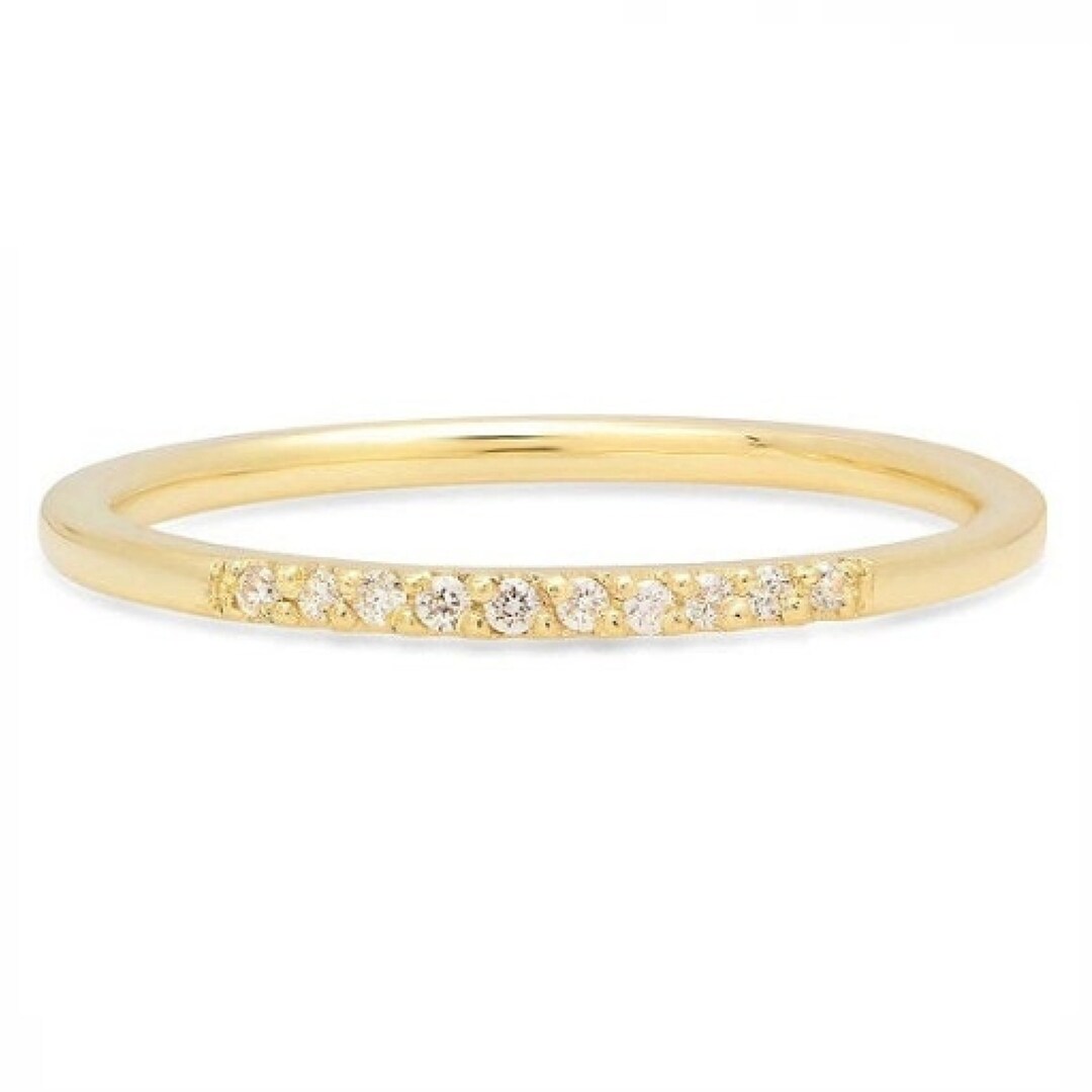 Bezel Set Diamond Eternity Ring in 14k . Diamond Wedding Band . Bubble ...