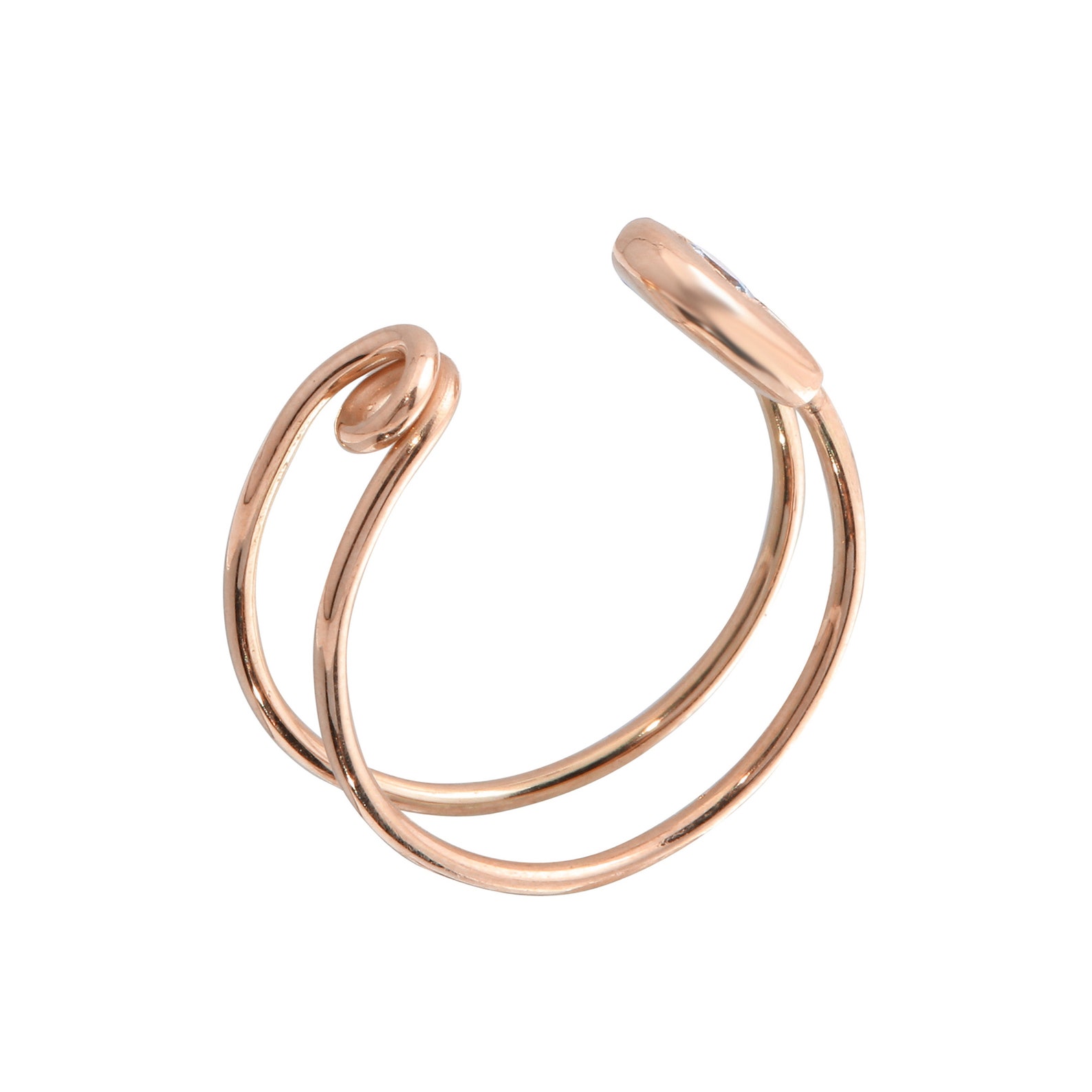 Diamond Safety Pin Ring Safety Pin Gold Ring Safety Pin Open - Etsy