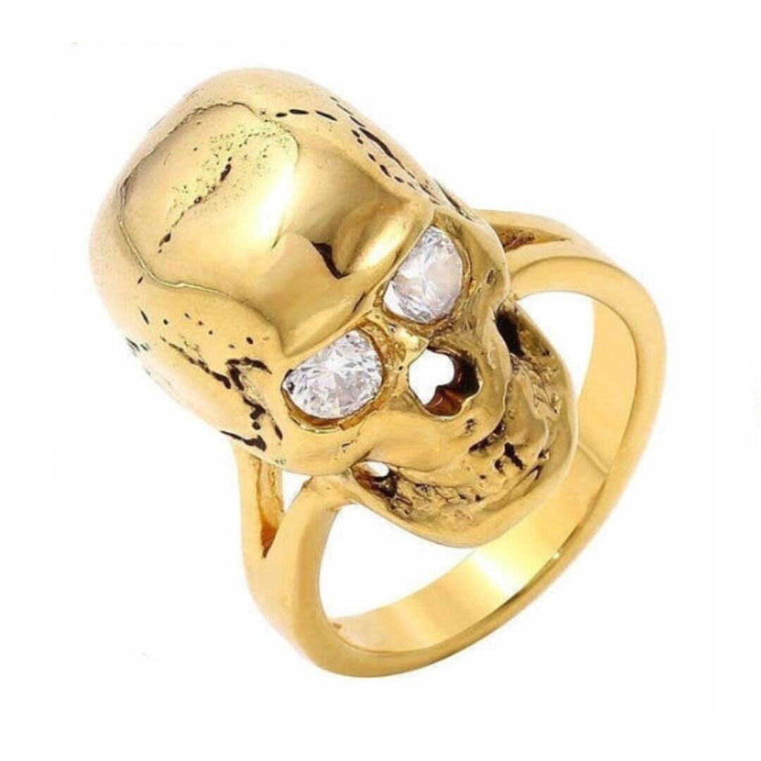 Silver Skull Signet Ring Large Skull Ring Skull Shape Ring - Etsy