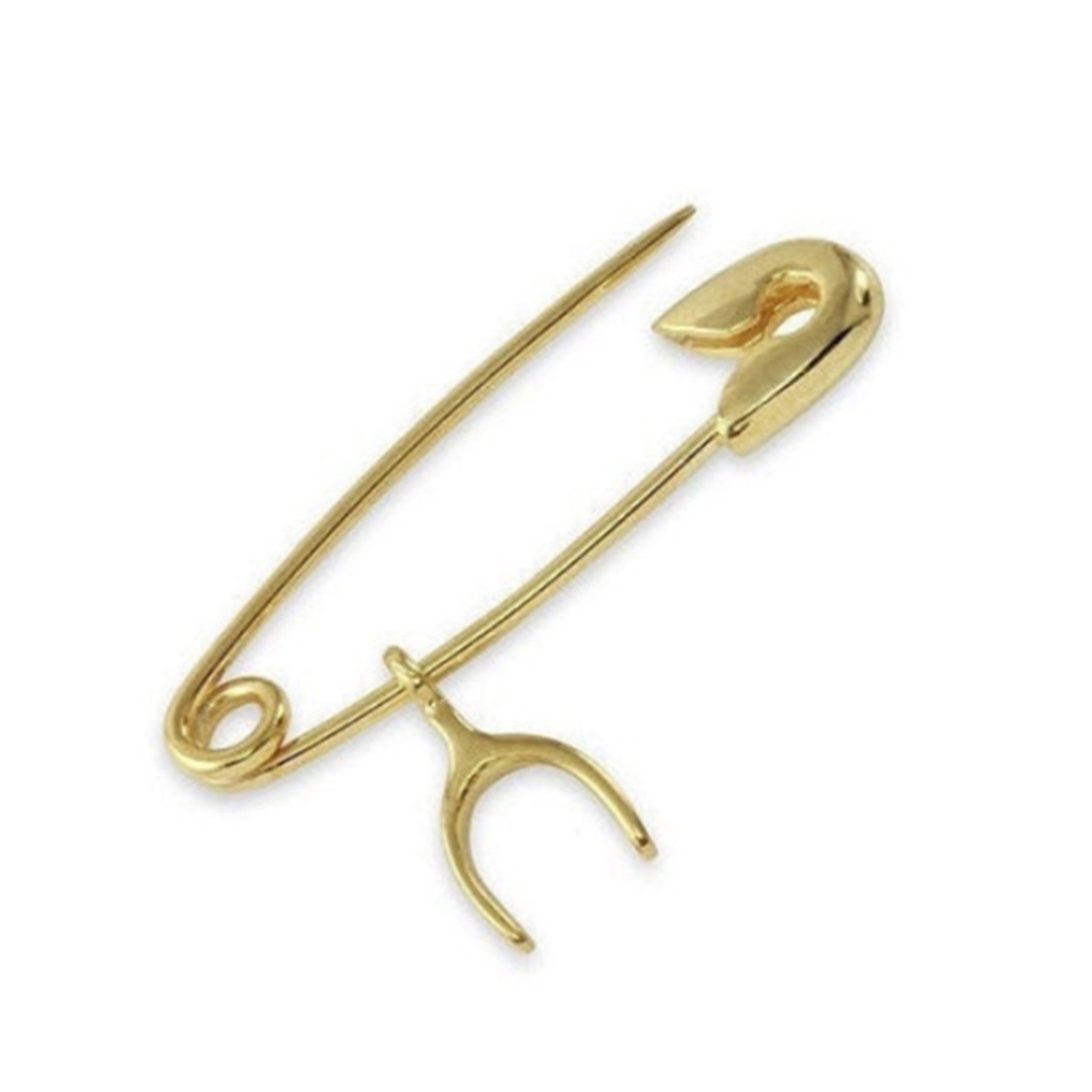 Yellow Gold Safety Earring Pin 14k Yellow Safety Pin Earring | Etsy