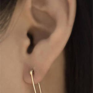 Pearl Safety Pin Earring in 14 K Gold, Safety Pin Earring, Safety Pins, Safety Pin Jewelry ...