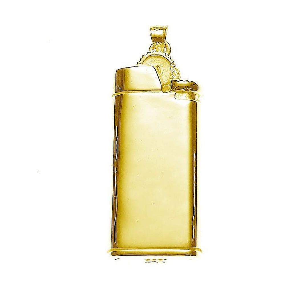 Lighter Pendant Necklace, Silver Lighter Charm Necklace, Silver Lighter ...