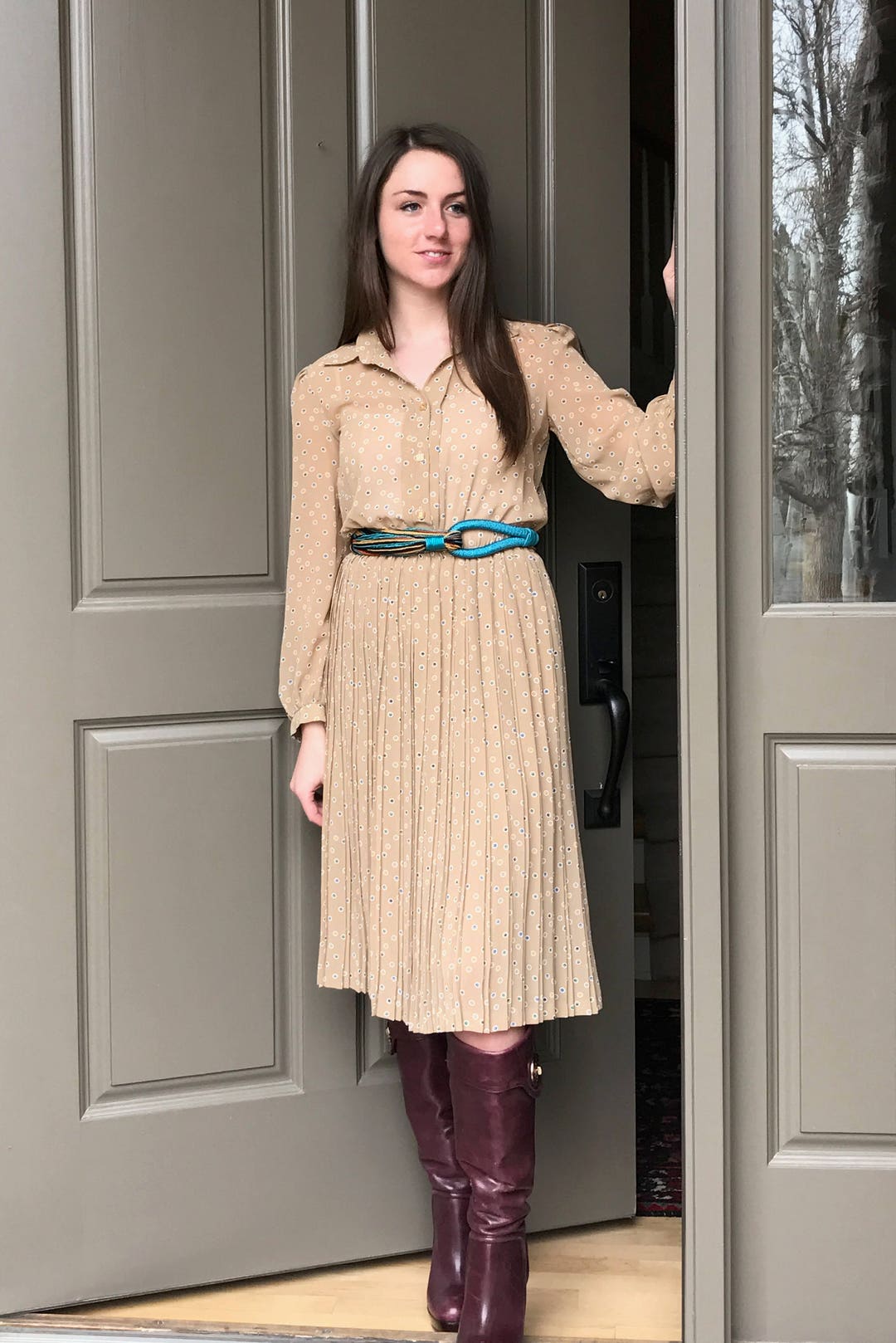 Vintage 80s Perfect Secretary Dress - Etsy