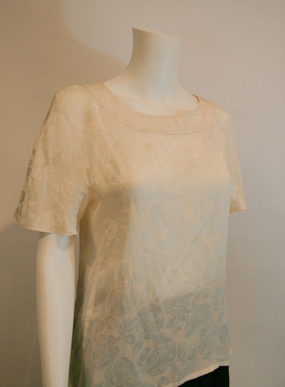 Vintage Gucci Silk Damask Blouse - Gem
