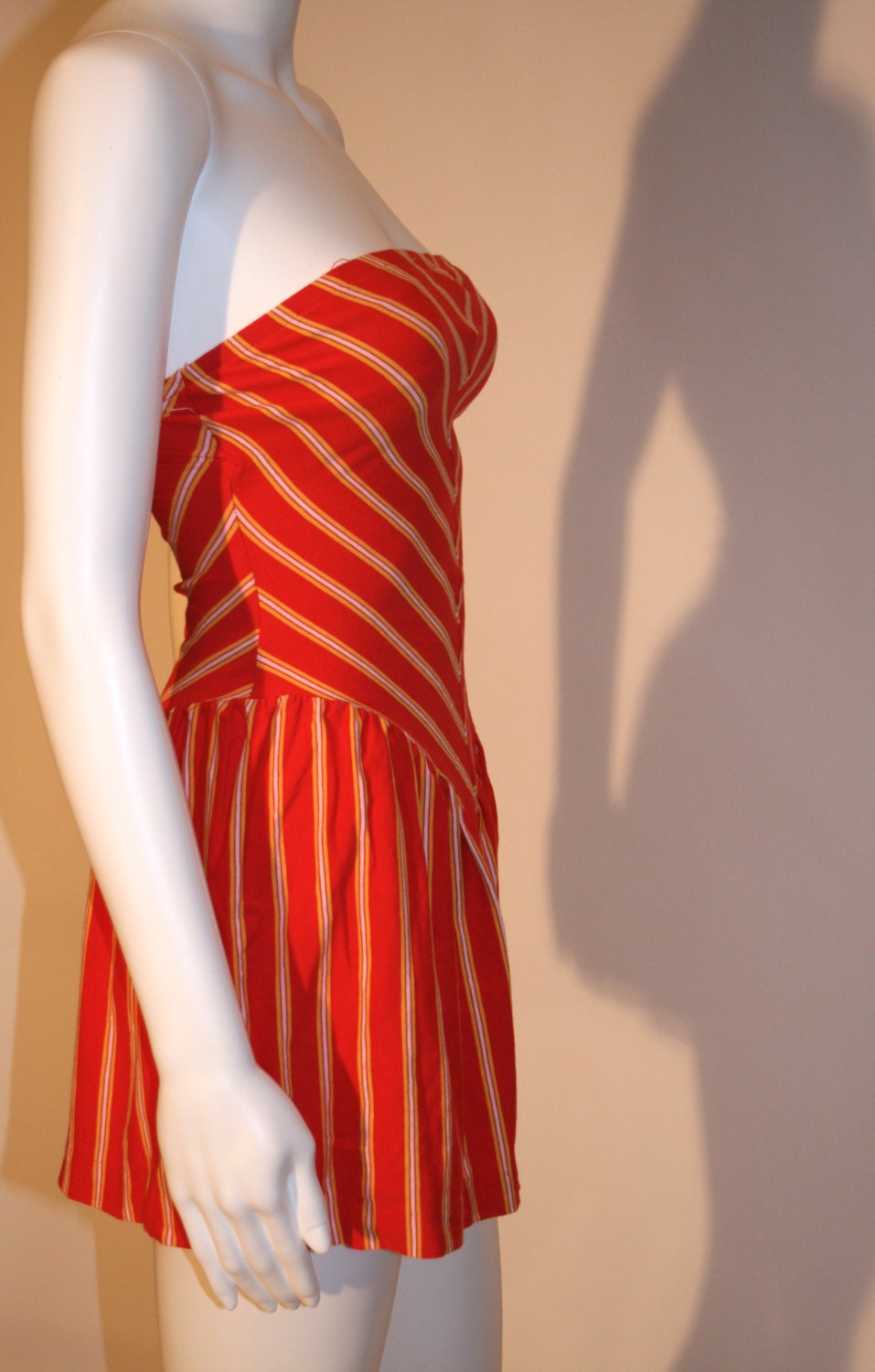 Vintage 70s Hang Ten Romper: Strapless Striped One-piece - Etsy