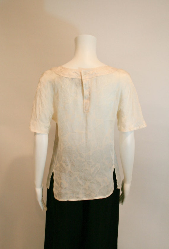 Vintage Gucci Silk Damask Blouse - Gem