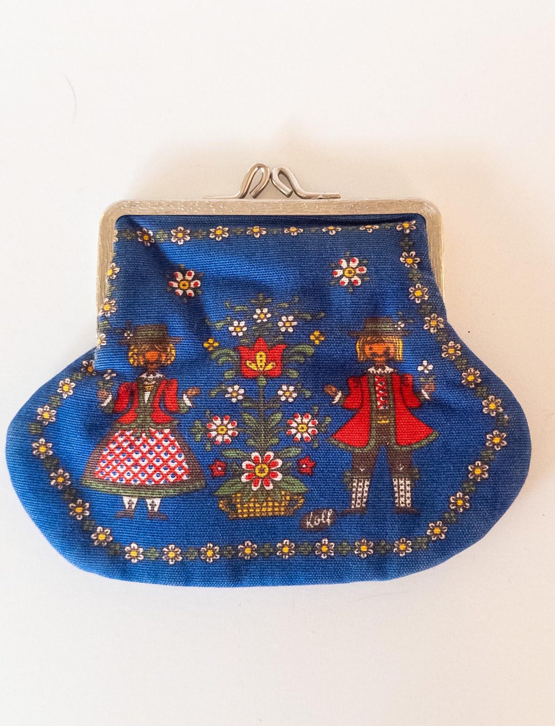 Vintage Kolf Austrian Folk Art Blue Kiss Clasp Coin Purse - Etsy