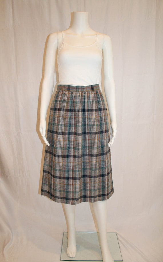 70s 80s Plaid Skirt Gem