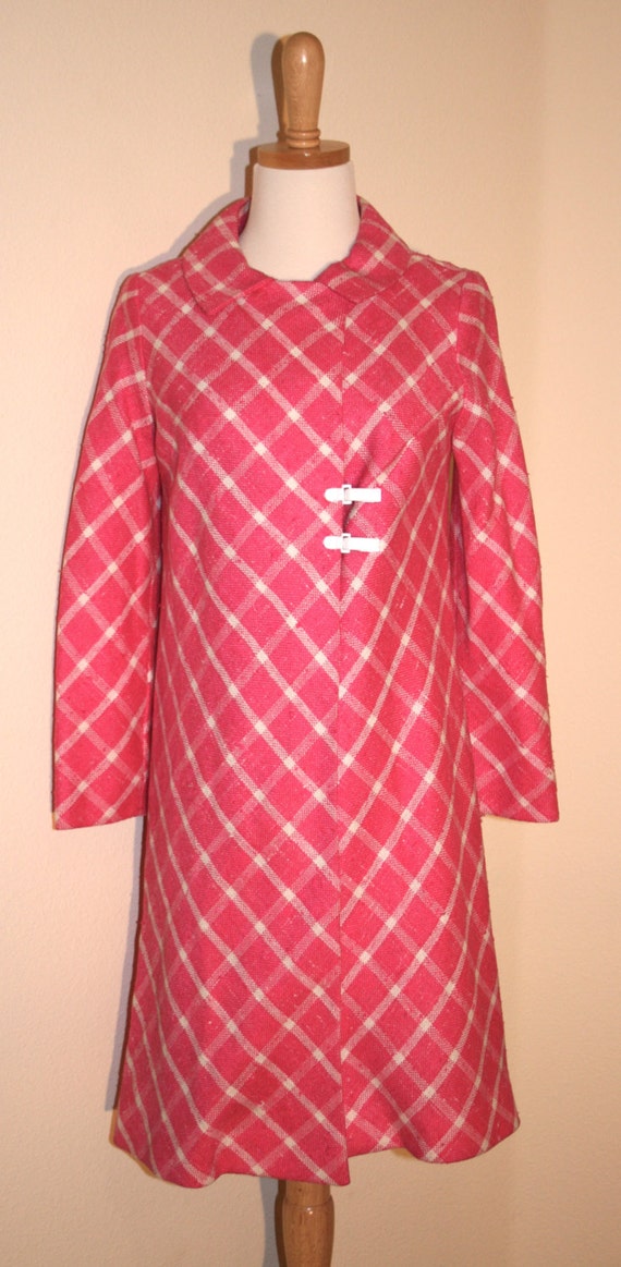Vintage pink plaid coat - Gem