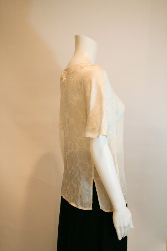 Vintage Gucci Silk Damask Blouse - Gem