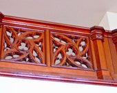 Items similar to GOTHIC WALNUT Hand Carved BALCONY Railing Massive ...