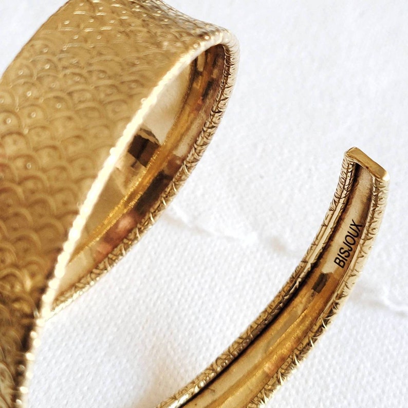 Brass Fish Scale Armlet Arm Band Upper Arm Cuff Designer - Etsy