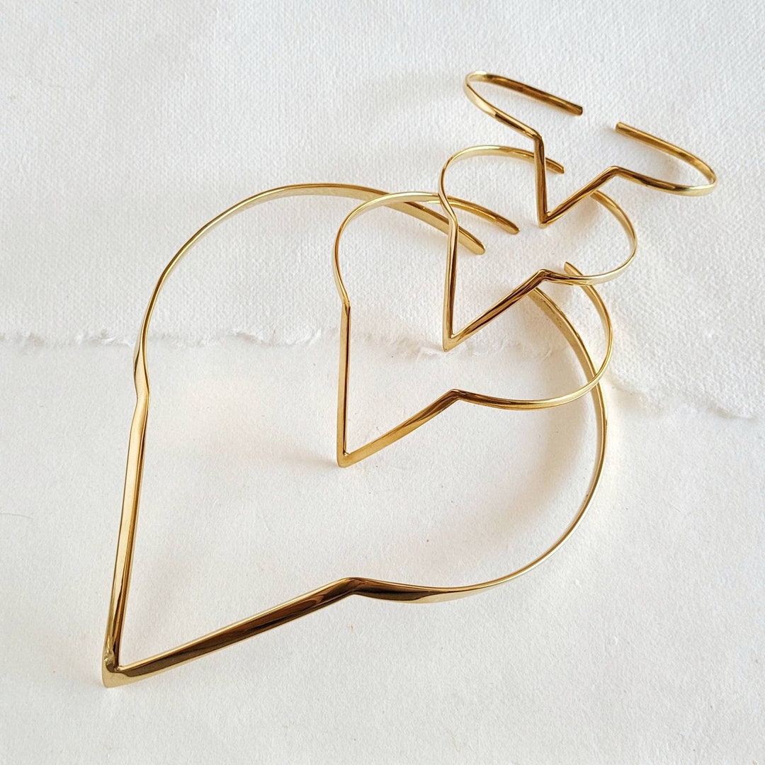 Brass V Style Necklace Set Collar Adjustable Designer - Etsy