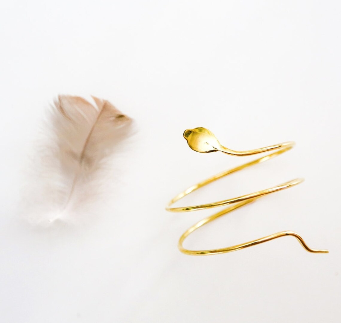 Brass Cobra Snake Serpent Armlet Fully Adjustable Handcrafted - Etsy