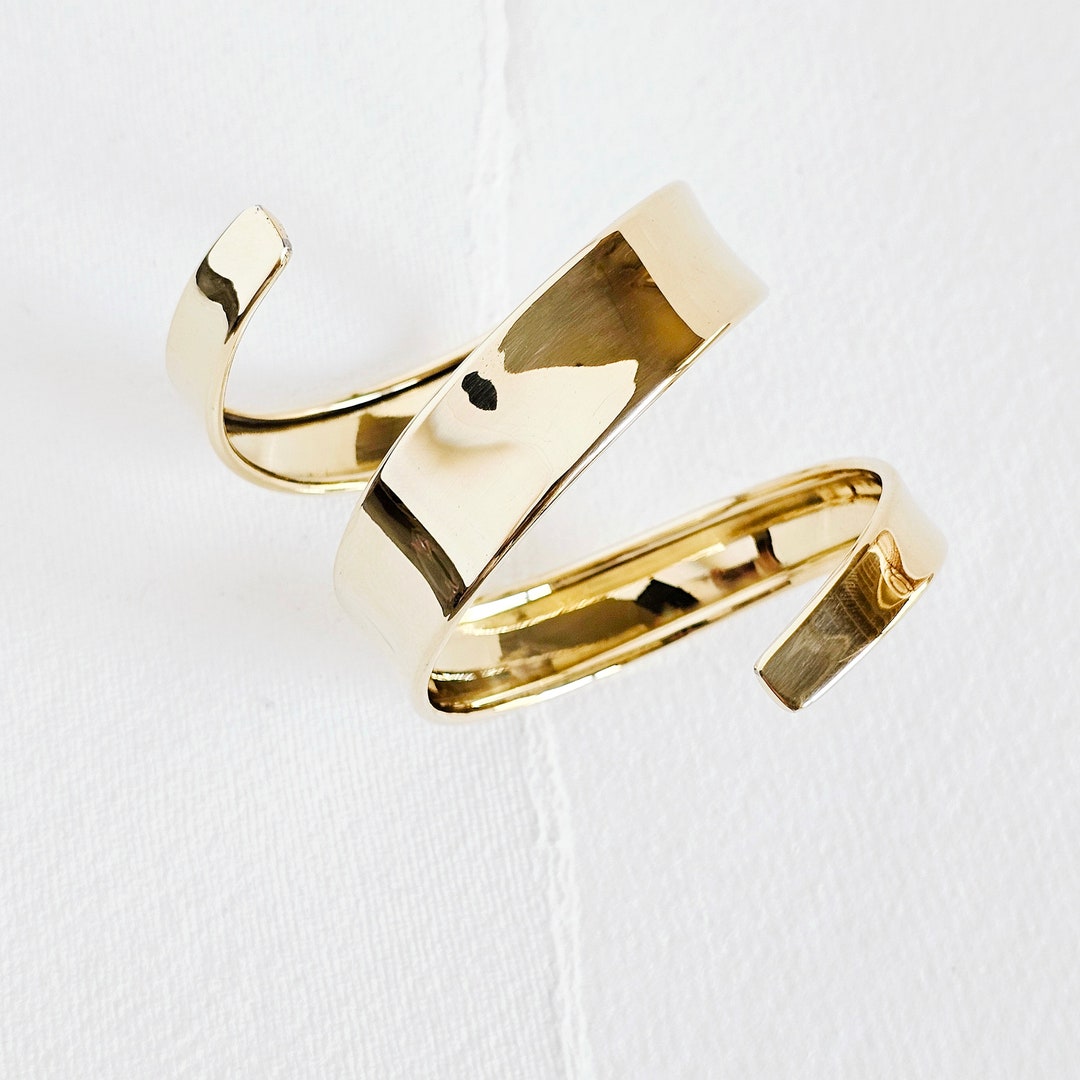 Brass Spiral Armlet Smooth Operator Armlet Upper Arm Cuff Back by ...