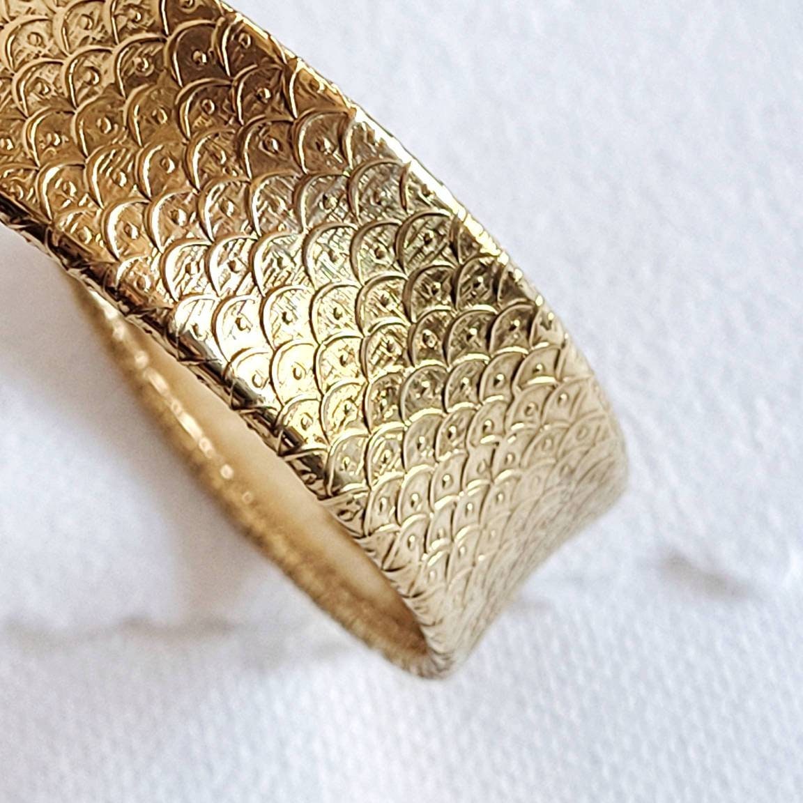 Brass Fish Scale Armlet Arm Band Upper Arm Cuff Designer Bisjoux - Etsy