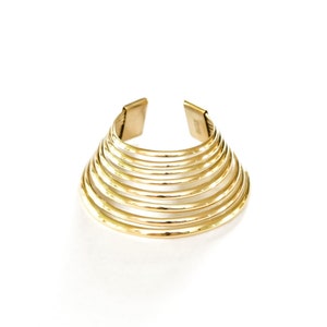 Cleo Cuff Solid Brass Cuff Layered Bracelet - Etsy