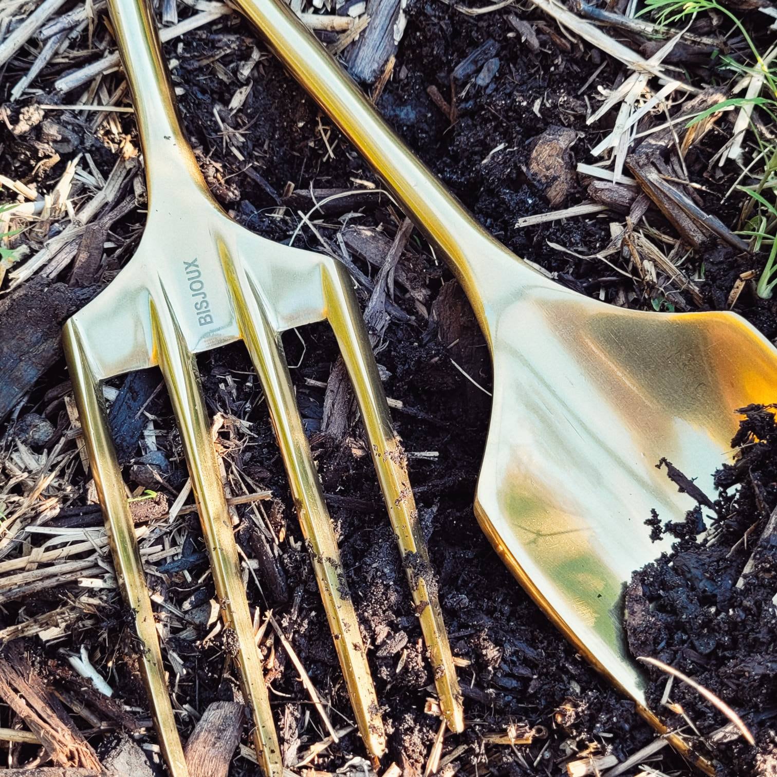 Gold Plated Garden Tool Set, Organic Cotton Rag, Tote Bag - Etsy