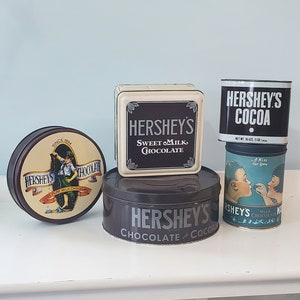 Vintage Hersey's Chocolate Tins, Instant Collection, Advertising, Cocoa ...