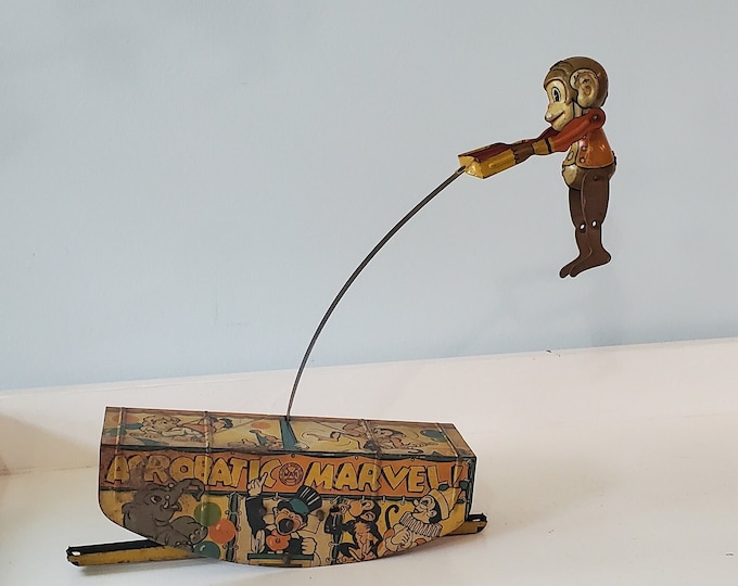 1930'S Marx Toys Acrobatic Marvel Wind up Tin Toy, Vintage Fun ...