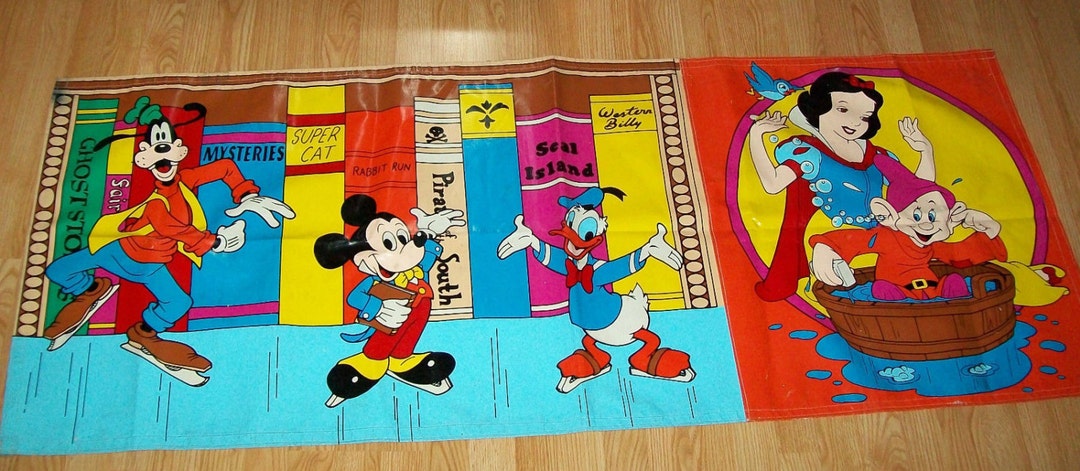 Vintage Large Disney Banner, Disney on Ice, Mickey Mouse, Donald Duck ...