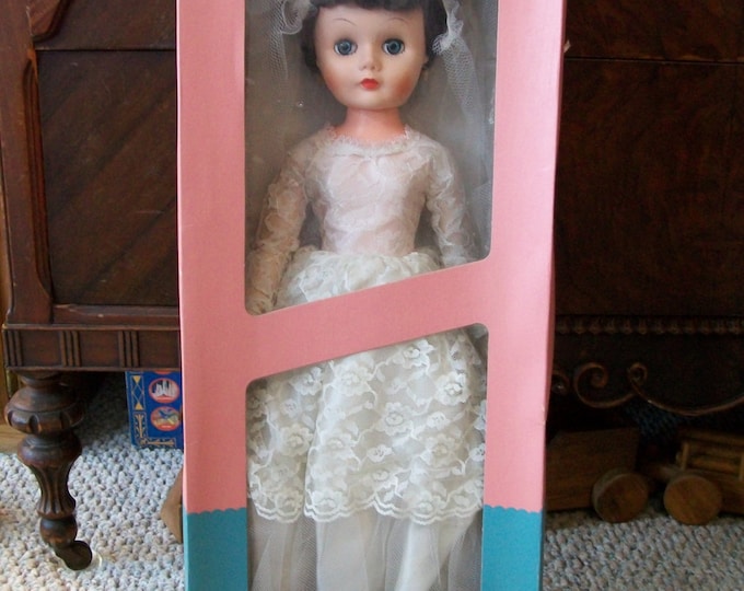 Beautiful Vintage Bonnie Bride Doll by Allied, 1960's 24" Doll in Great ...