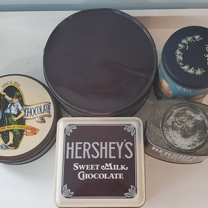 Vintage Hersey's Chocolate Tins, Instant Collection, Advertising, Cocoa ...