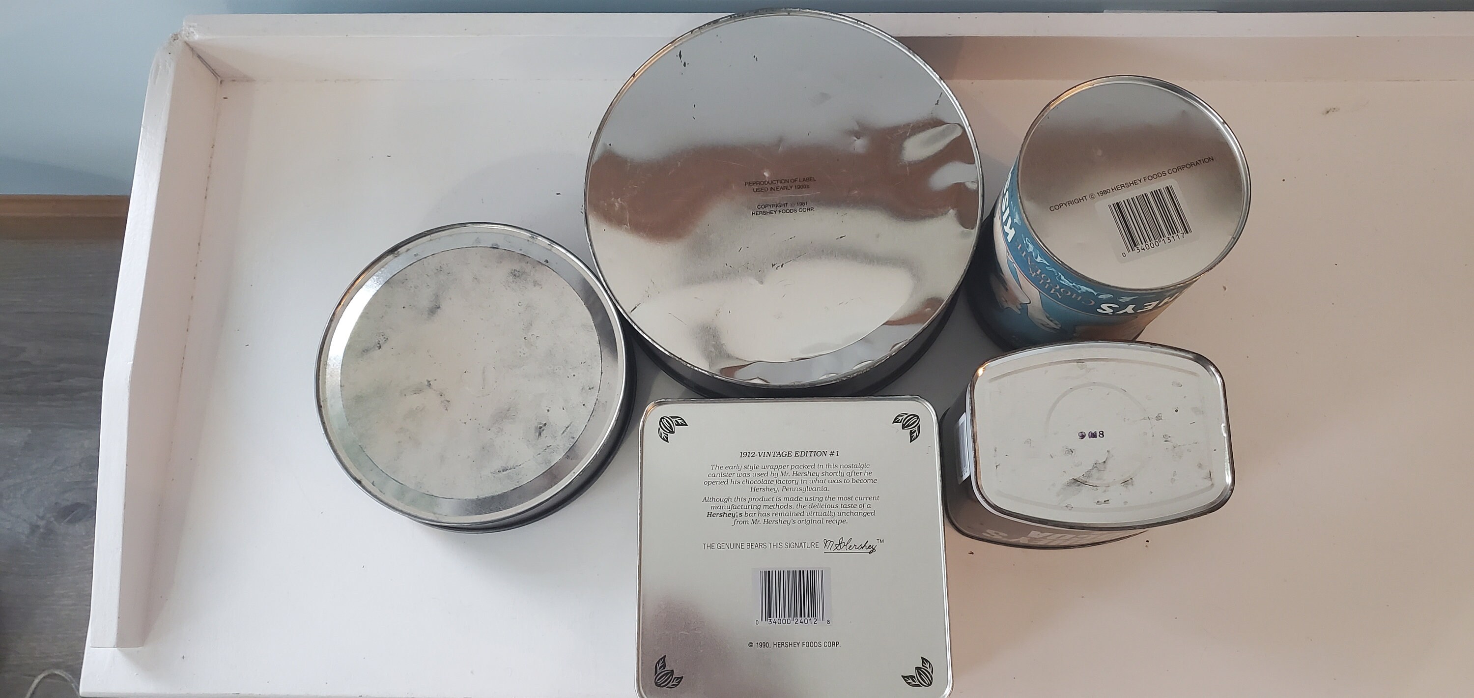 Vintage Hersey's Chocolate Tins, Instant Collection, Advertising, Cocoa ...