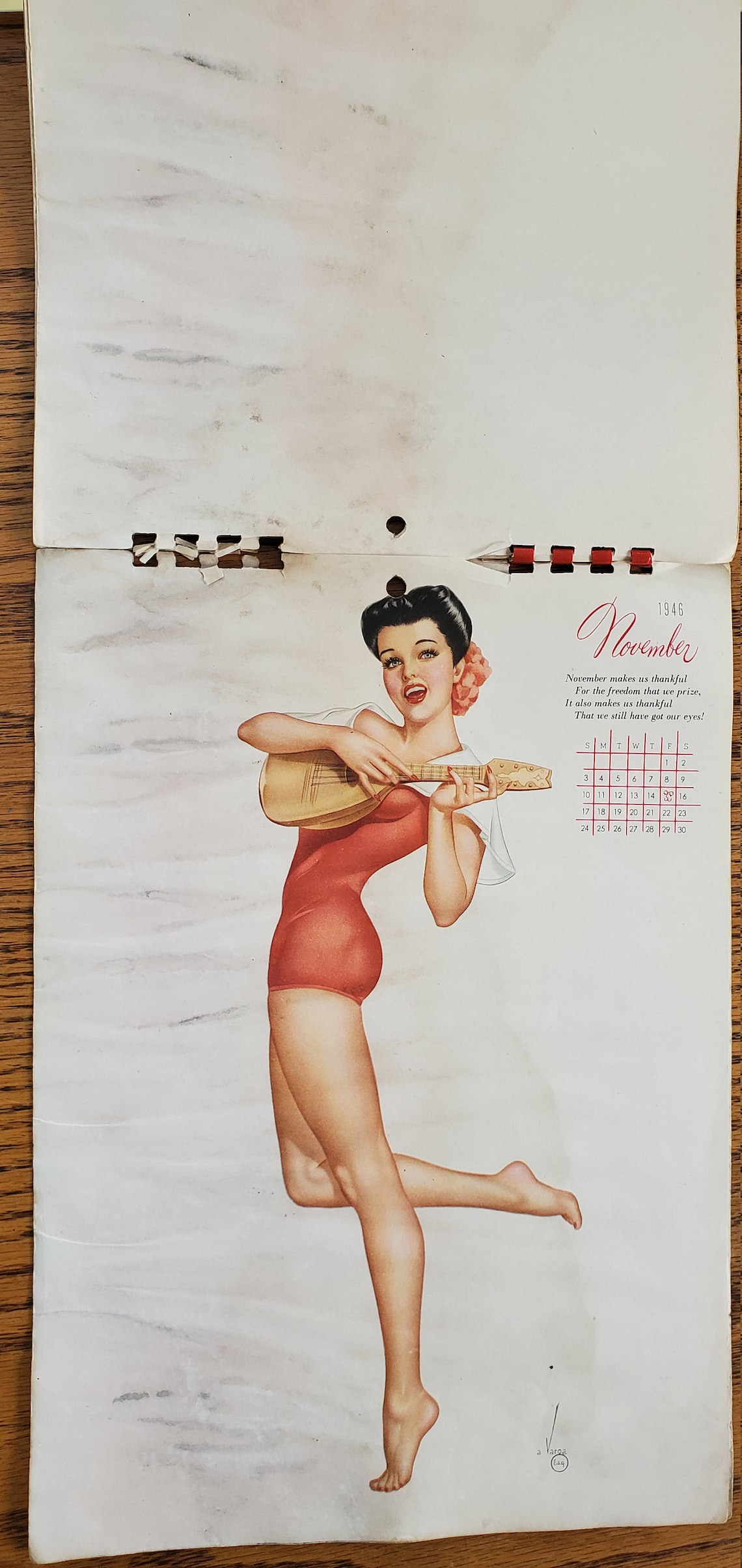 1940's Varga Pin-Up Calendar Girls WWII 1946 Esquire | Etsy