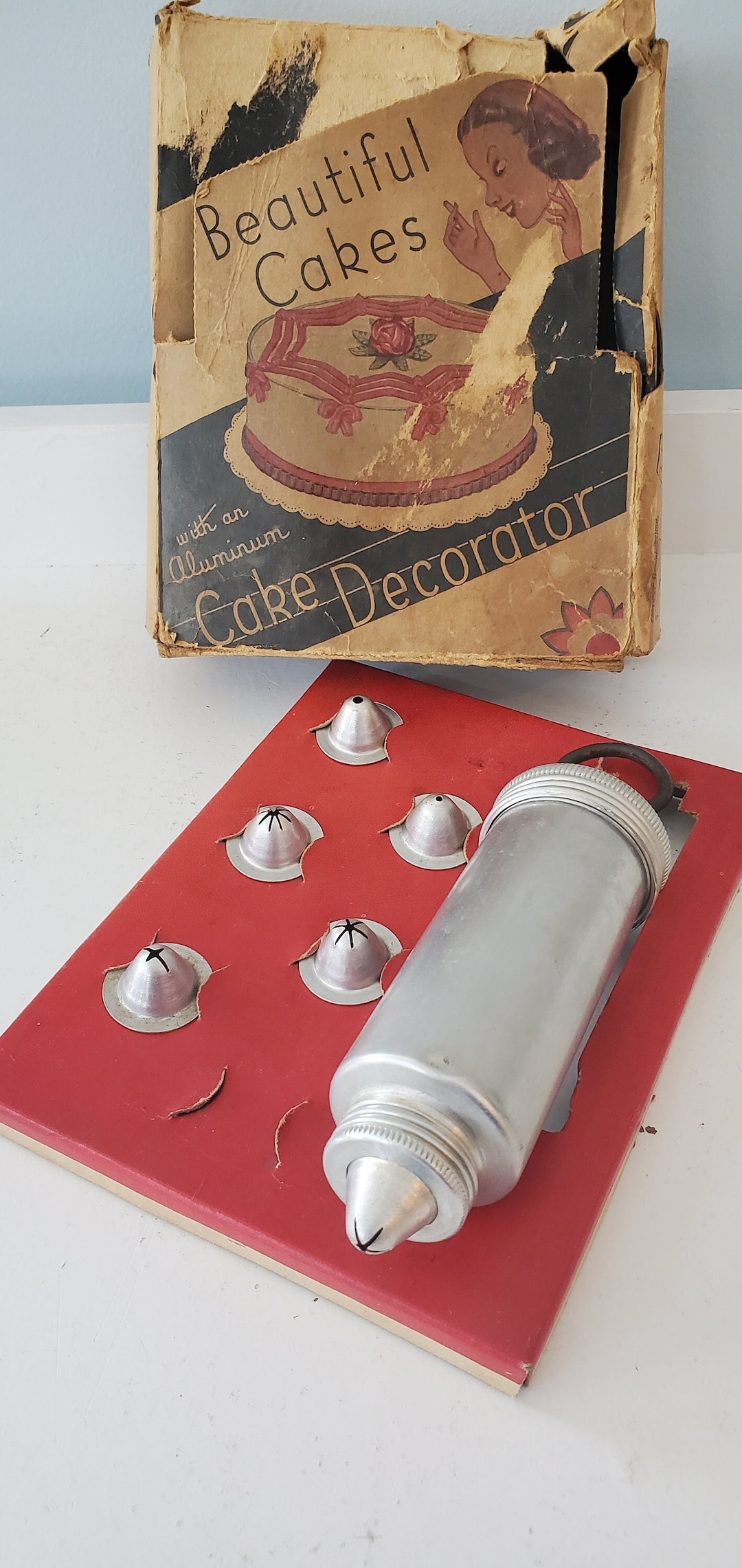 Vintage Cake Decorator Kit, Aluminum Bakery Decorating Set - Etsy