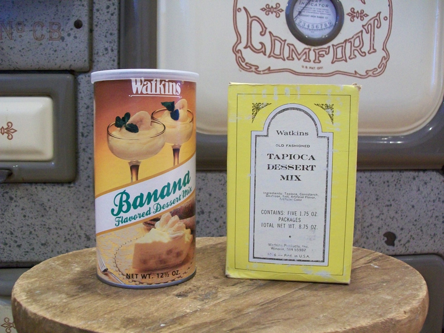 Vintage Watkins Kitchen Groceries Food Decor Grocery Store Food Display ...