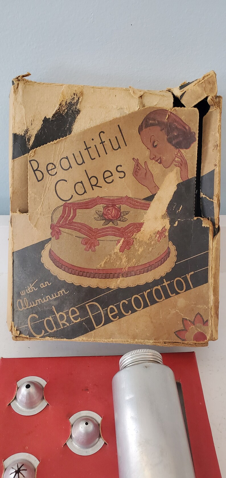Vintage Cake Decorator Kit, Aluminum Bakery Decorating Set - Etsy
