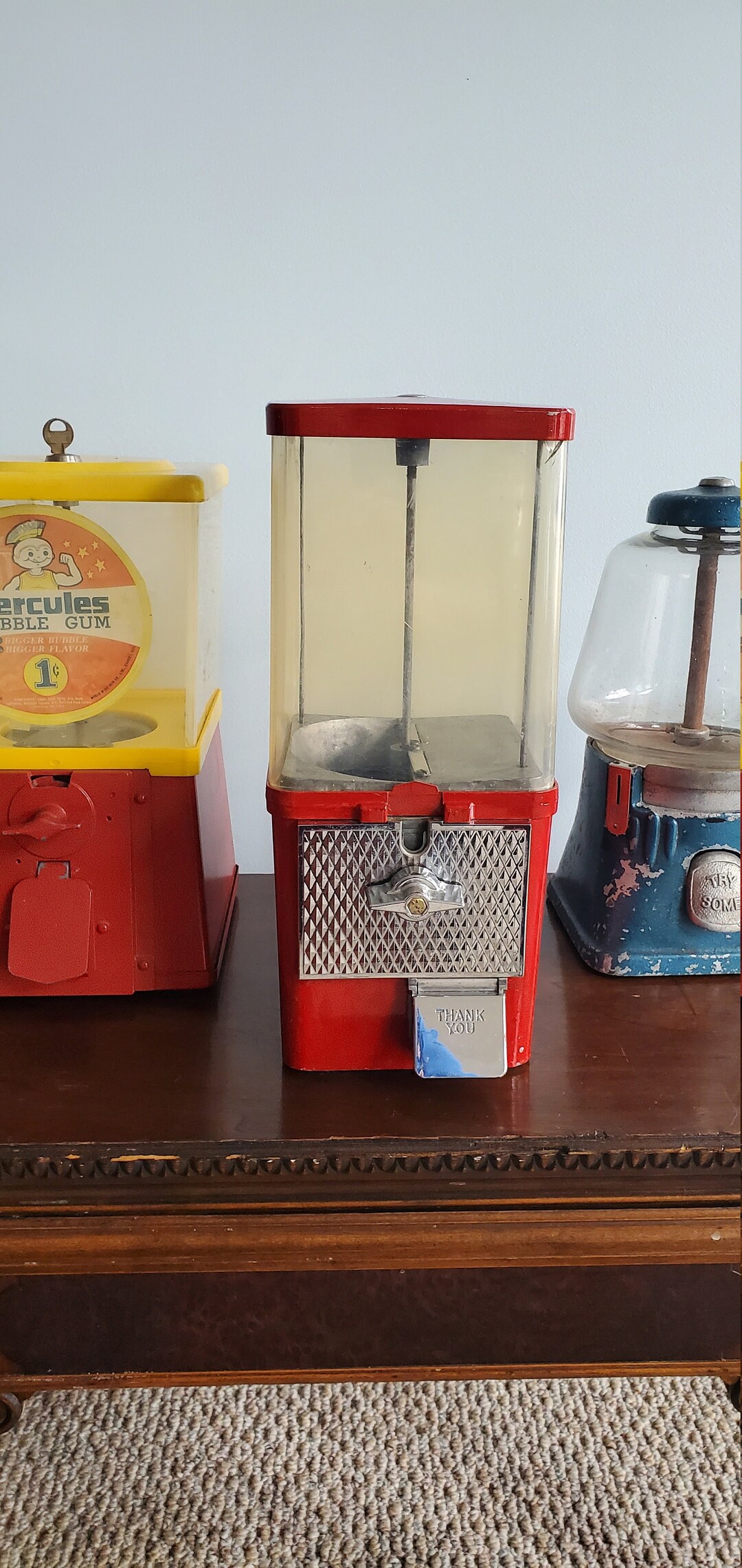 Vintage Candy Nut Dispenser, 1950's Vending Machine, Gumballs 5 Cent ...