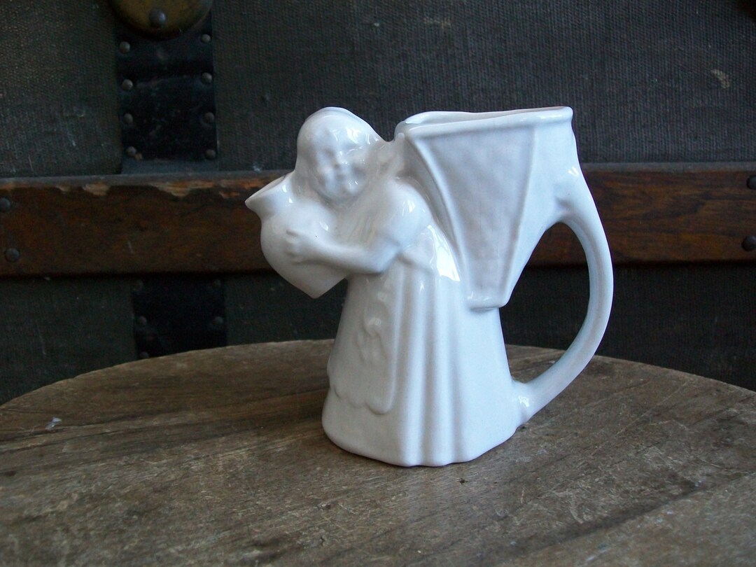 Vintage Ceramic Creamer - Old Woman Creamer Pitcher - Etsy