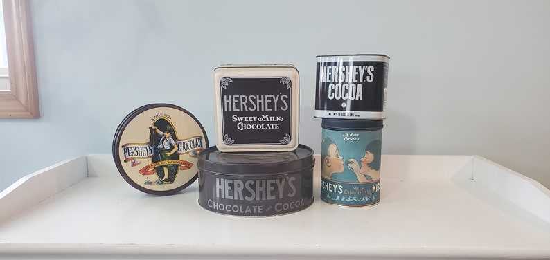 Vintage Hersey's Chocolate Tins, Instant Collection, Advertising, Cocoa ...