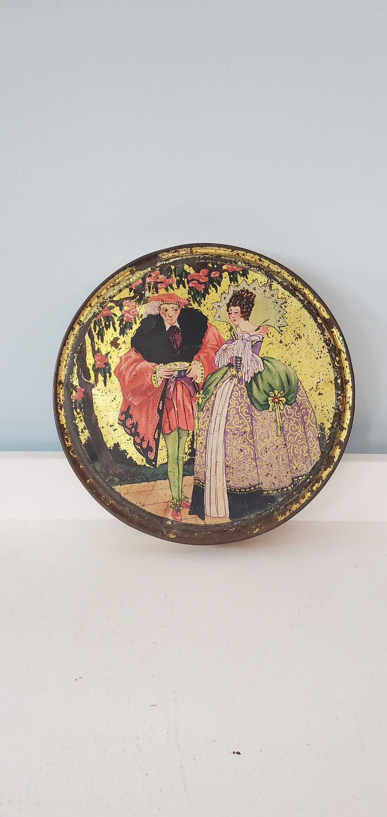 Vintage Candy Tin Victorian Woman Canco Container Old - Etsy