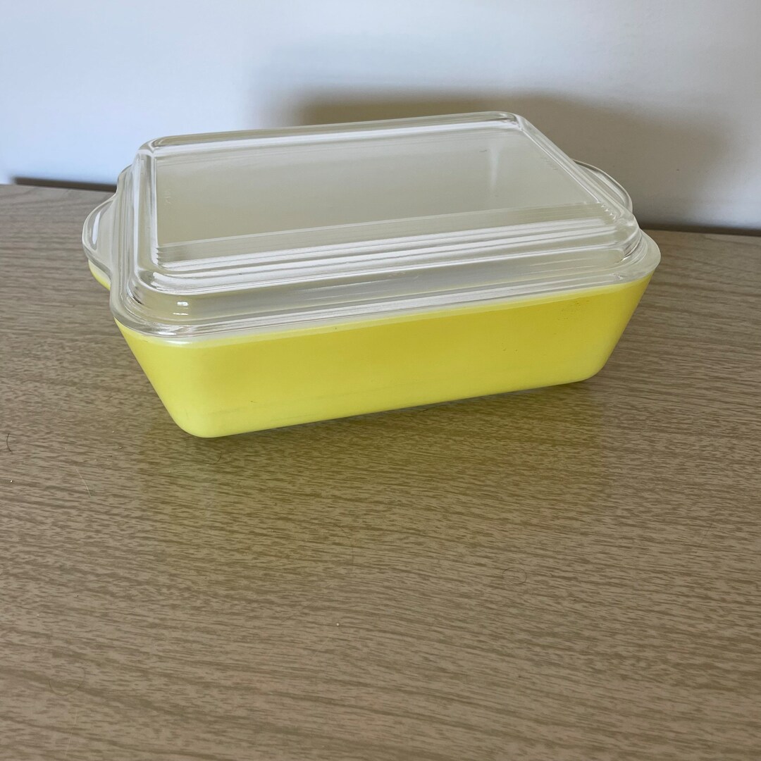 Vintage Pyrex Yellow 503 Refrigerator Dish With Lid - Etsy