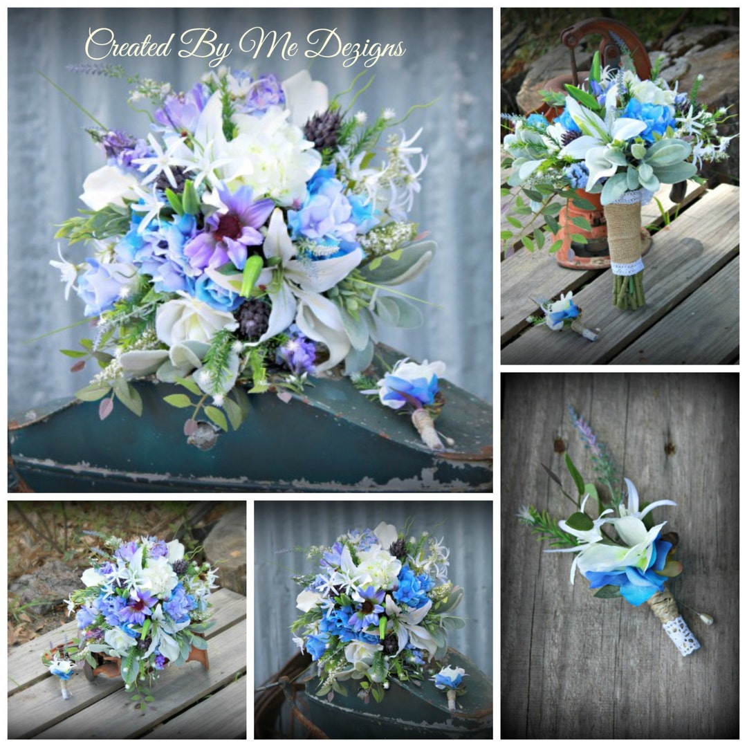 Rustic Wildflower Wedding Package 12 Pieces Custom Made to Order - Etsy