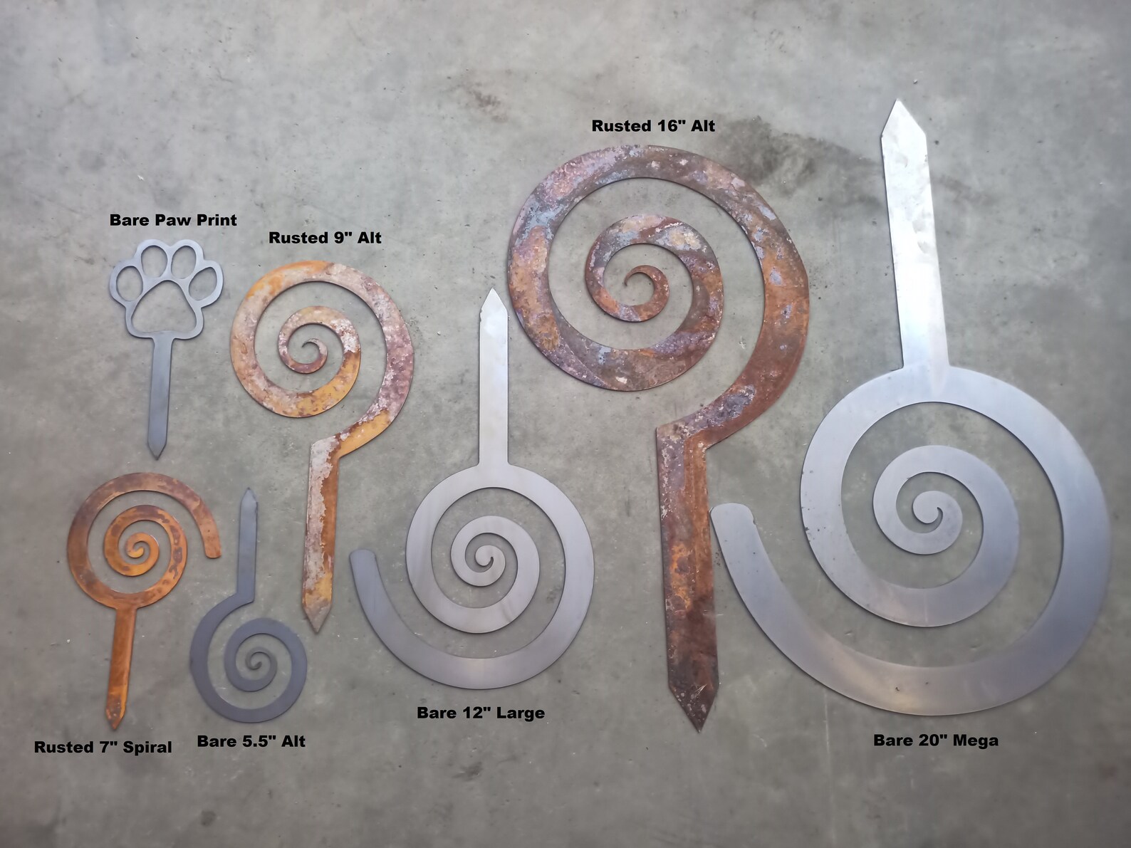 Large 12 Spiral Garden Stake Steel Garden Decor - Etsy